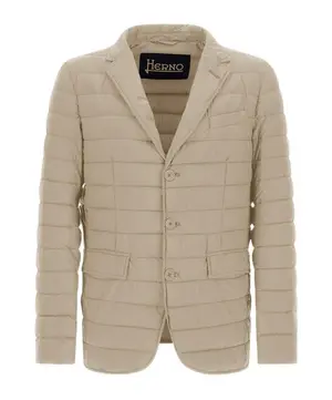 Herno Long-sleeved Quilted Cotton Coat - Nude