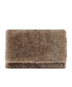 Brunello Cucinelli Shearling Cross Body Bag - Brown