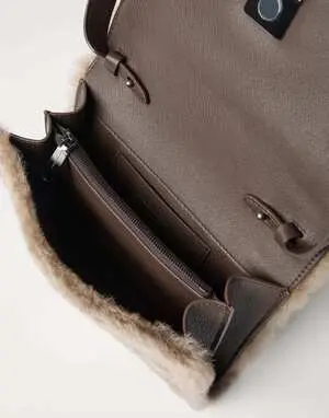Brunello Cucinelli Shearling Cross Body Bag