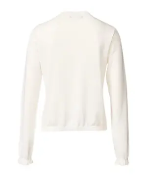 Fabiana Filippi Long-sleeved Knitwear With Round Neck And Ribbed Trim - Rafia
