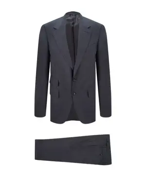 TOM FORD Long-sleeved Suit Jacket And Trousers Set - Black