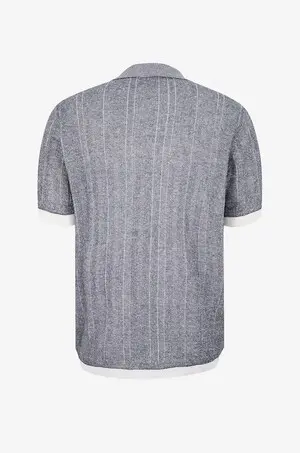 Brioni Ribbed-knit Contrast-trim Polo Shirt