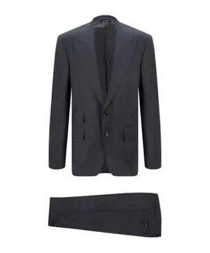 TOM FORD Long-sleeved Suit Jacket And Suit Pants - Black