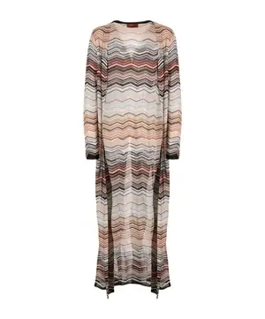 Missoni Long, Lightweight Sequined Cardigan With A Herringbone Pattern