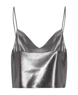 ROTATE BY BIRGER CHRISTENSEN Lamé Crop Top