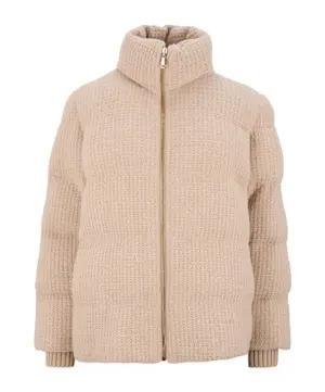 Fabiana Filippi Stand-up Collar Zipper Cotton Jacket