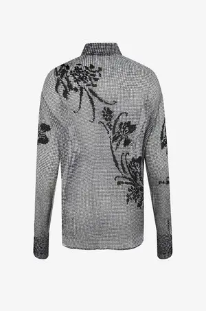 Ermanno Scervino Long Sleeve Shirt With Classic Collar And Printed Detail