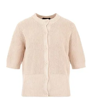 Fabiana Filippi Crew Neck Cardigan With Three-quarter Sleeves
