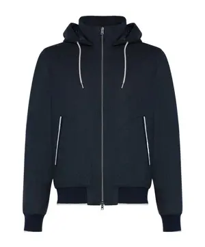 Herno Hooded Zip Jacket - Navy