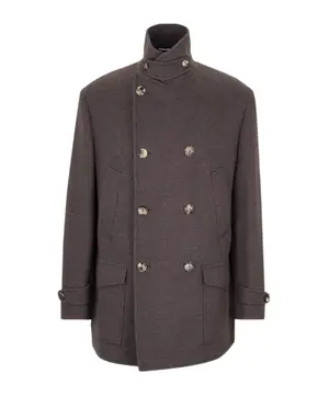 Brunello Cucinelli Double-breasted Coat - Black