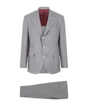 Brunello Cucinelli Single-breasted Two-piece Suit - Gray