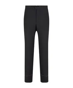 Brioni Button-detail Casual Trousers - Black