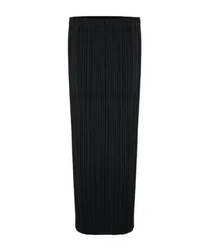 Issey Miyake Pleated Midi Skirt - Black