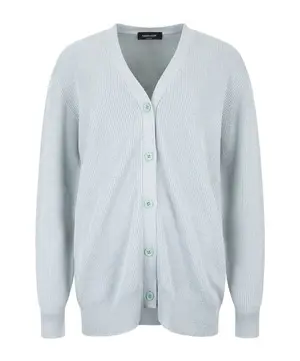 Fabiana Filippi Long-sleeved Knitted Cardigan - Verde Acqu