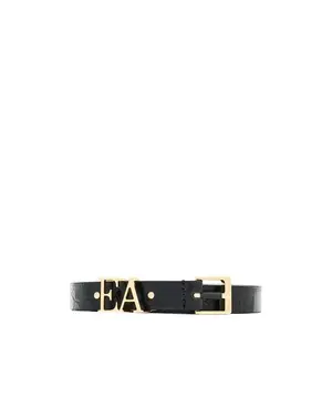 Emporio Armani Logo Buckle Belt - Black