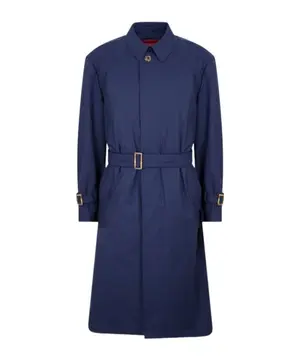 Brunello Cucinelli Long-sleeved Trench Coat - Blue