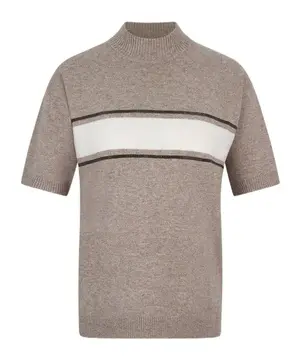 Brunello Cucinelli High-neck Short-sleeved Sweater