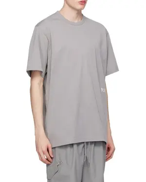 Y3 Crewneck Short-sleeved T-shirt With Logo Decals And Side Pockets