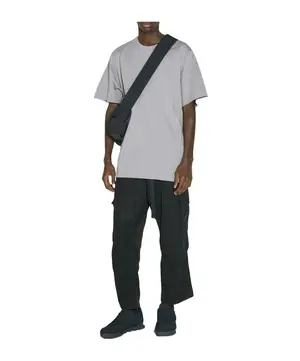 Y3 Crewneck Short-sleeved T-shirt With Logo Decals And Side Pockets