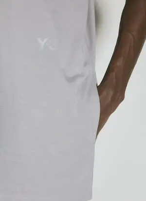 Y3 Crewneck Short-sleeved T-shirt With Logo Decals And Side Pockets
