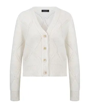 Fabiana Filippi V-neck Cardigan With Ribbed Accents