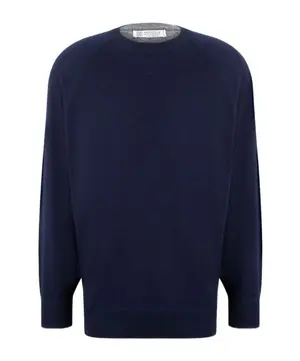 Brunello Cucinelli Crew Neck Long-sleeved Knitwear - Black