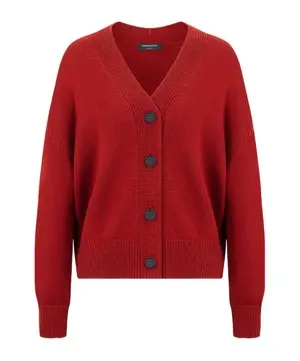 Fabiana Filippi Long-sleeved Knitted Cardigan - Red