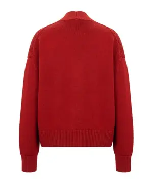 Fabiana Filippi Long-sleeved Knitted Cardigan - Red