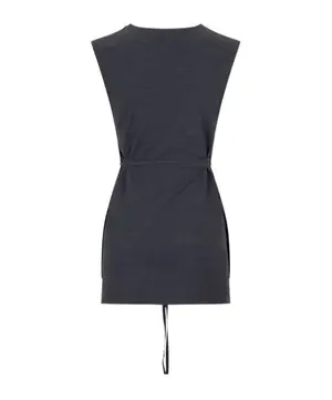 Fabiana Filippi Sleeveless Crew Neck Cover-up With Waist Tie
