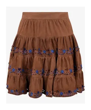 Ermanno Scervino Embroidered Layered Mini Skirt