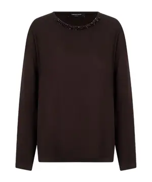 Fabiana Filippi Long-sleeved T-shirt - Brown
