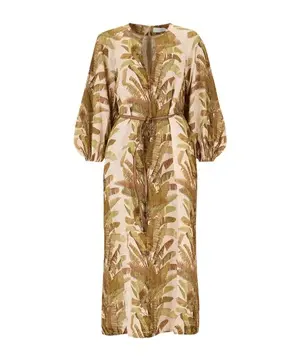 Zimmermann Patterned Midi Dress - Nude