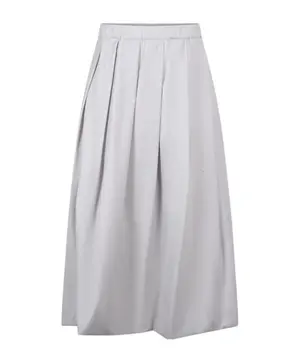 Fabiana Filippi Elasticated Waistband Pleated Skirt - Dune