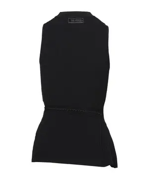 Attico Cut-out Ribbed-knit Tank Top