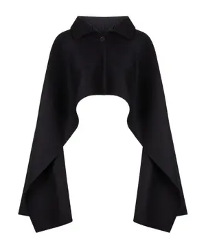 Fabiana Filippi Collared Cape - Black