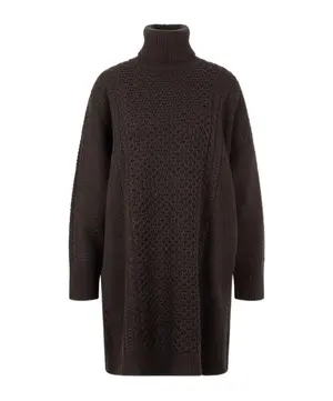 Fabiana Filippi High-neck Knit Dress - Brown