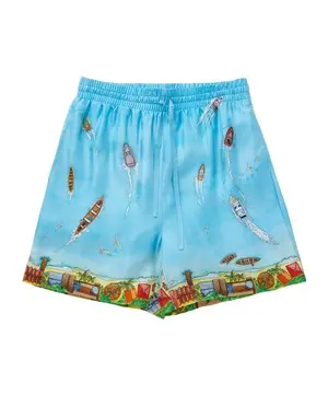 Casablanca Maison Sur Piloti Shorts - Blue