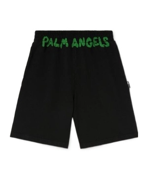 Palm Angels Logo-printed Elasticated Waist Track Shorts - Black