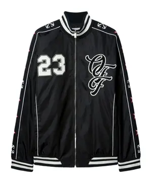 Off-White Varsity-patch Bomber Jacket - Black