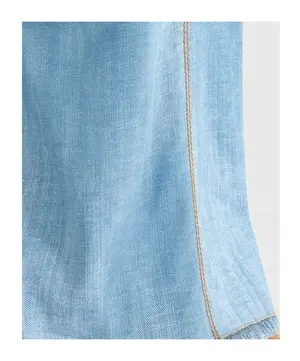Ermanno Scervino Blue Printed Jeans-effect Marocain Palazzo Trousers