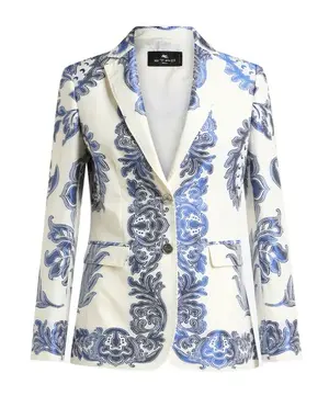 Etro Jacket With Fil Coupé Jacquard Floral Motif - Multi