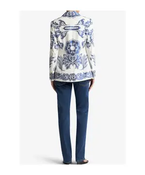 Etro Jacket With Fil Coupé Jacquard Floral Motif