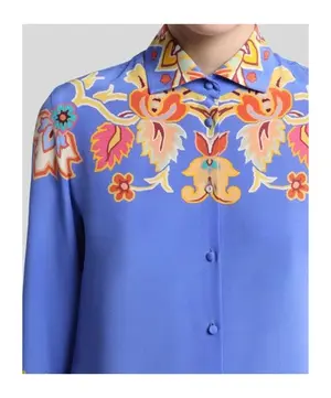 Etro Printed Crepe De Chine Shirt