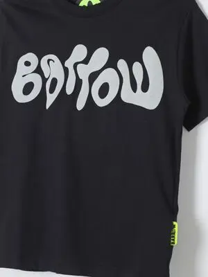 BARROW Flocked Logo Cotton T-shirt