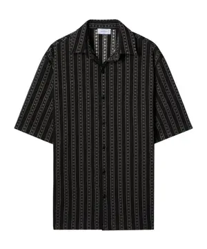 Off-White All-over Patterned Short-sleeved Shirt - Black