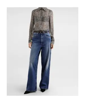 Dolce & Gabbana Pleated-collar Print Shirt