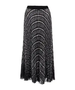 Ermanno Scervino Pleated Patterned Skirt - Carreau