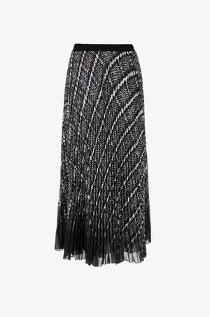 Ermanno Scervino Pleated Patterned Skirt