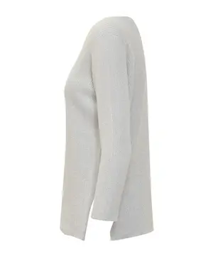 Fabiana Filippi Lurex Detail Fisherman's Knit Jumper - White