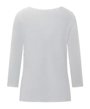 Fabiana Filippi Lurex Detail Fisherman's Knit Jumper - White